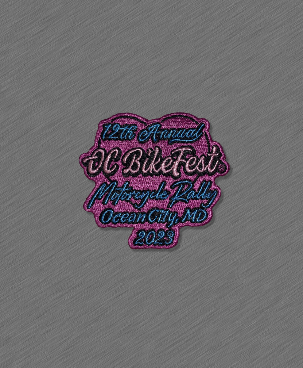 2023 OC BikeFest Biker Patch -Heart – Motorcycle Rally USA