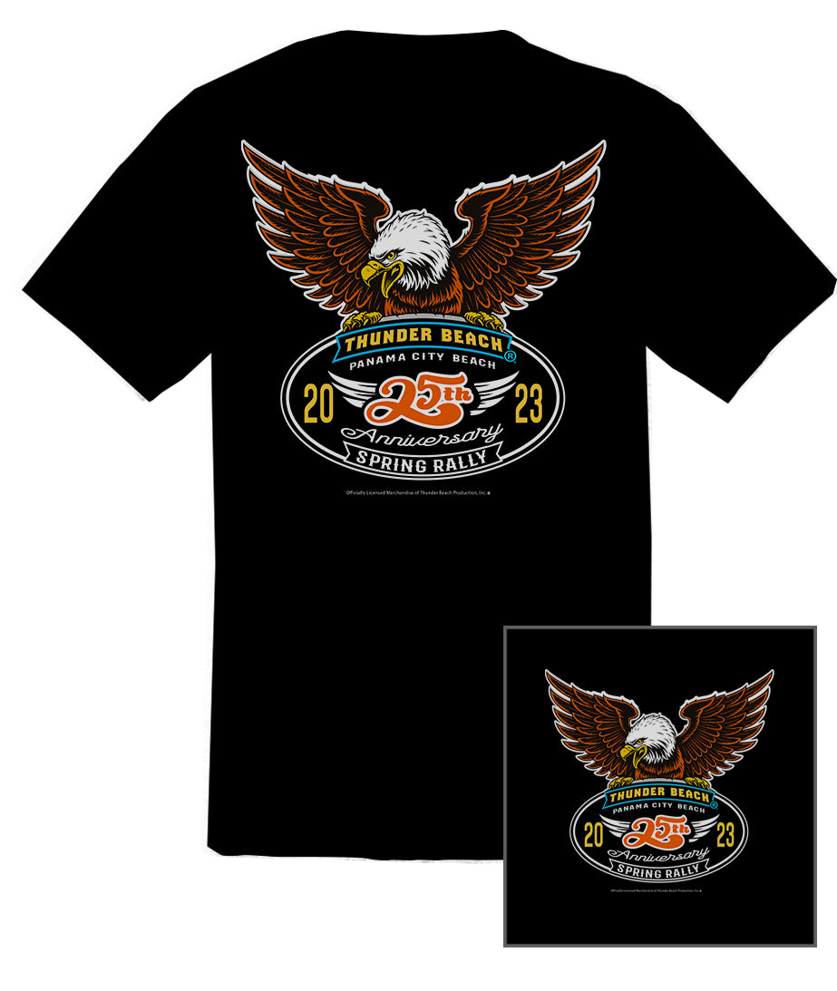 2023 Spring Rally Thunder Beach - 25th anniversary USA Eagle Black Shi ...